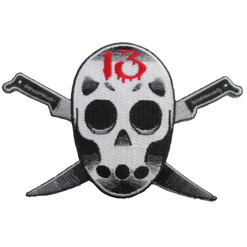 Raider 13 Skull Crossbones Patch Kreepsville 666 Iron On Embroidered ...