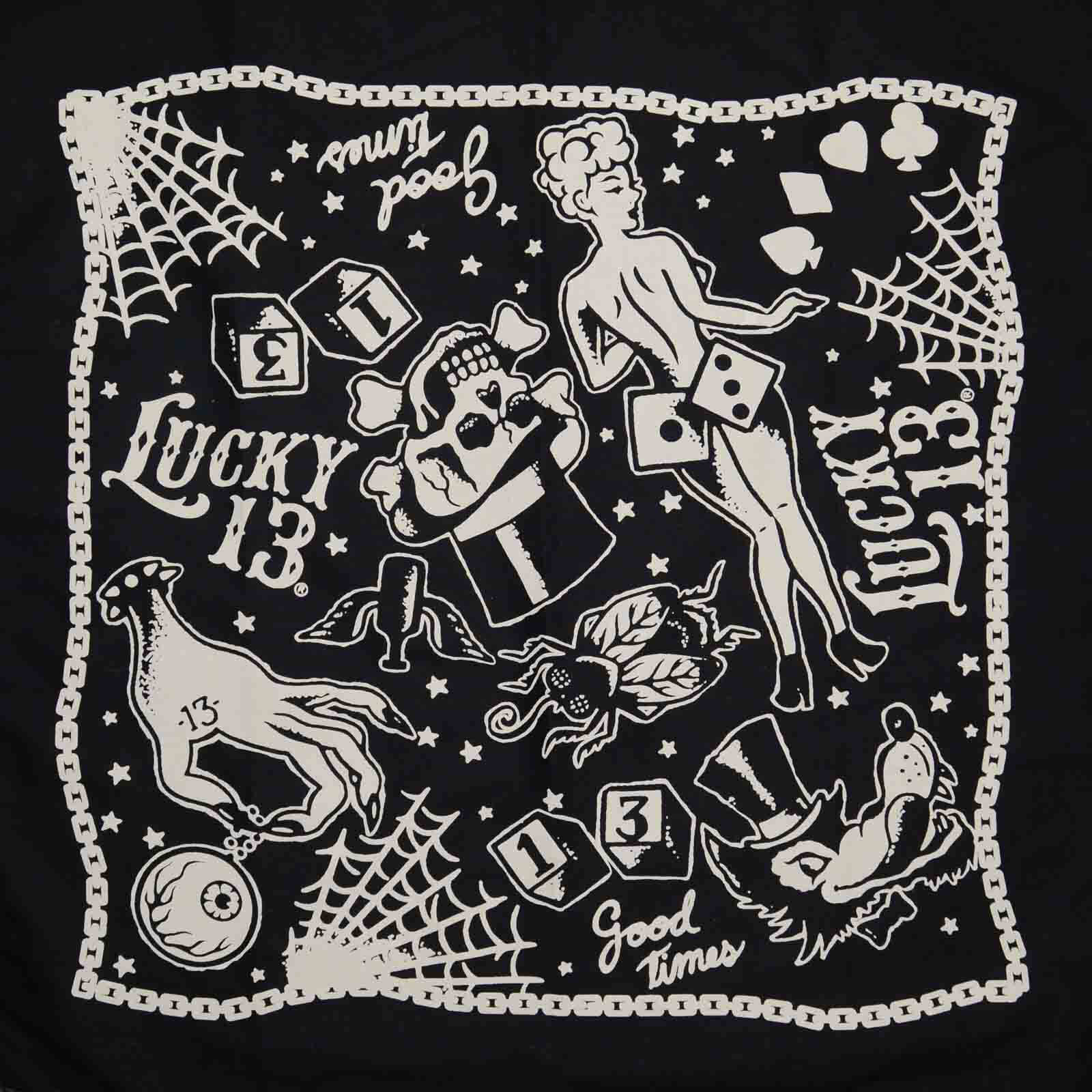 Lucky 13 High Roller Bandana | Rockabilly – Atomic Cherry