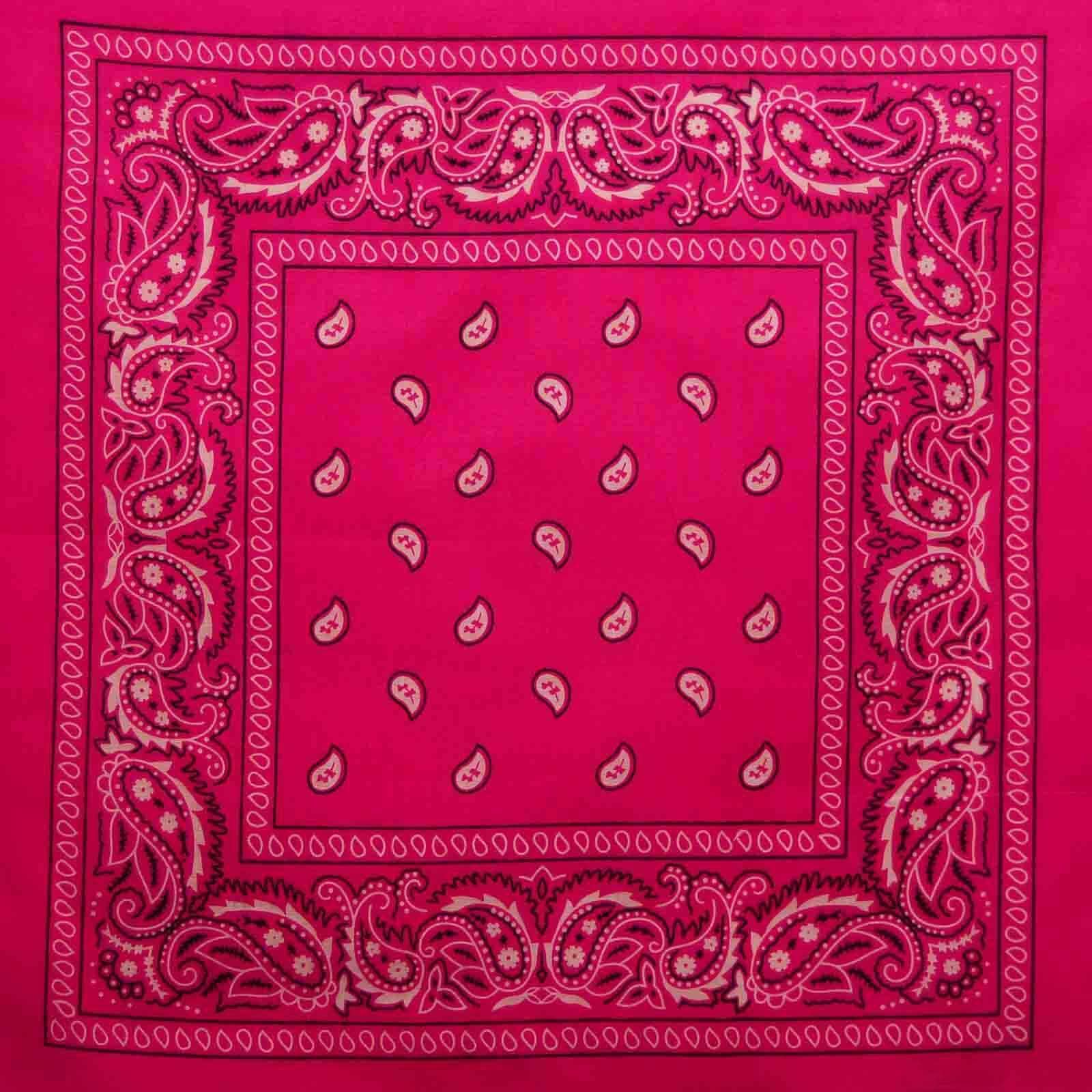 Classic Paisley Retro Bandana - Hot Pink – Atomic Cherry