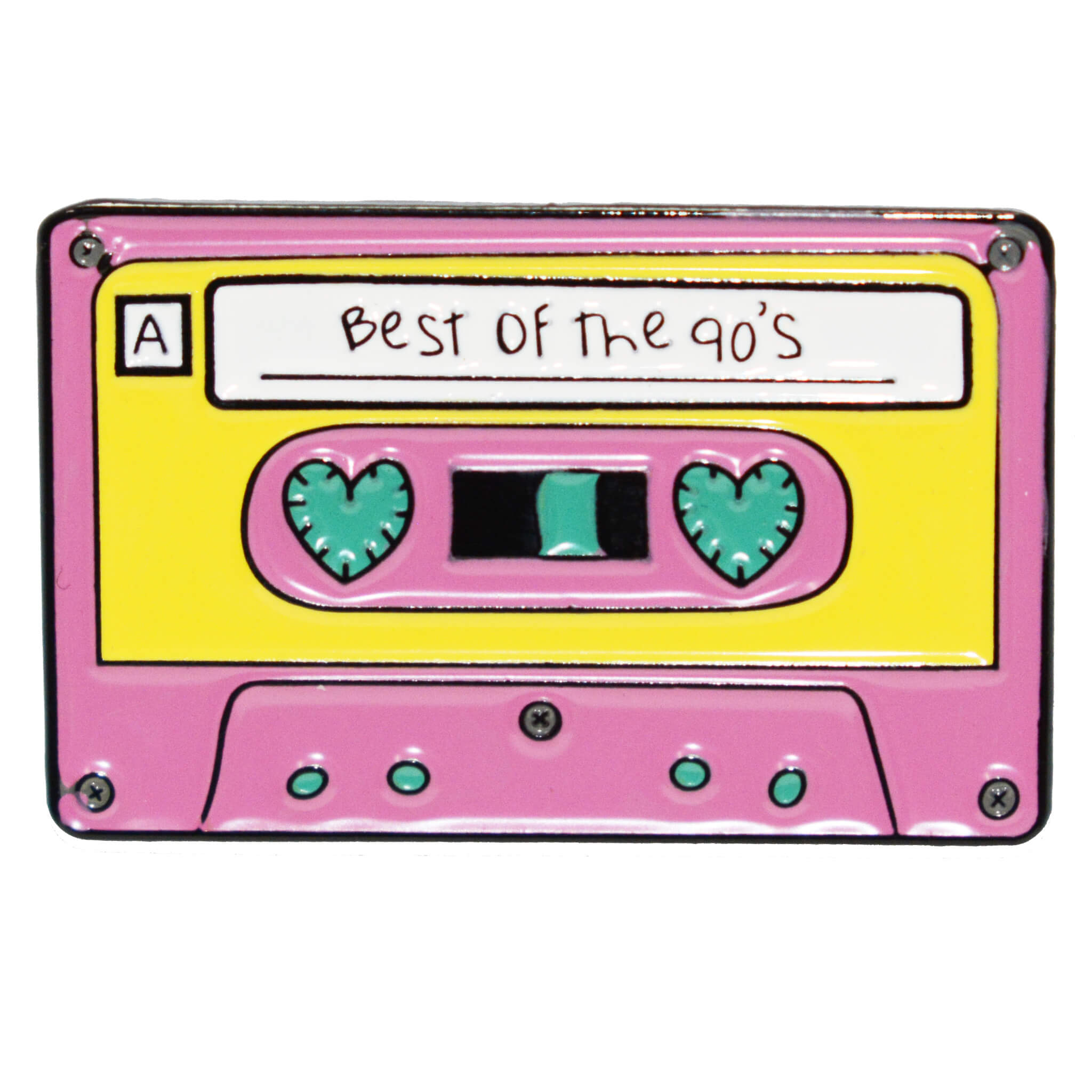 Enamel Pin - Cassette Tape Pink – Atomic Cherry