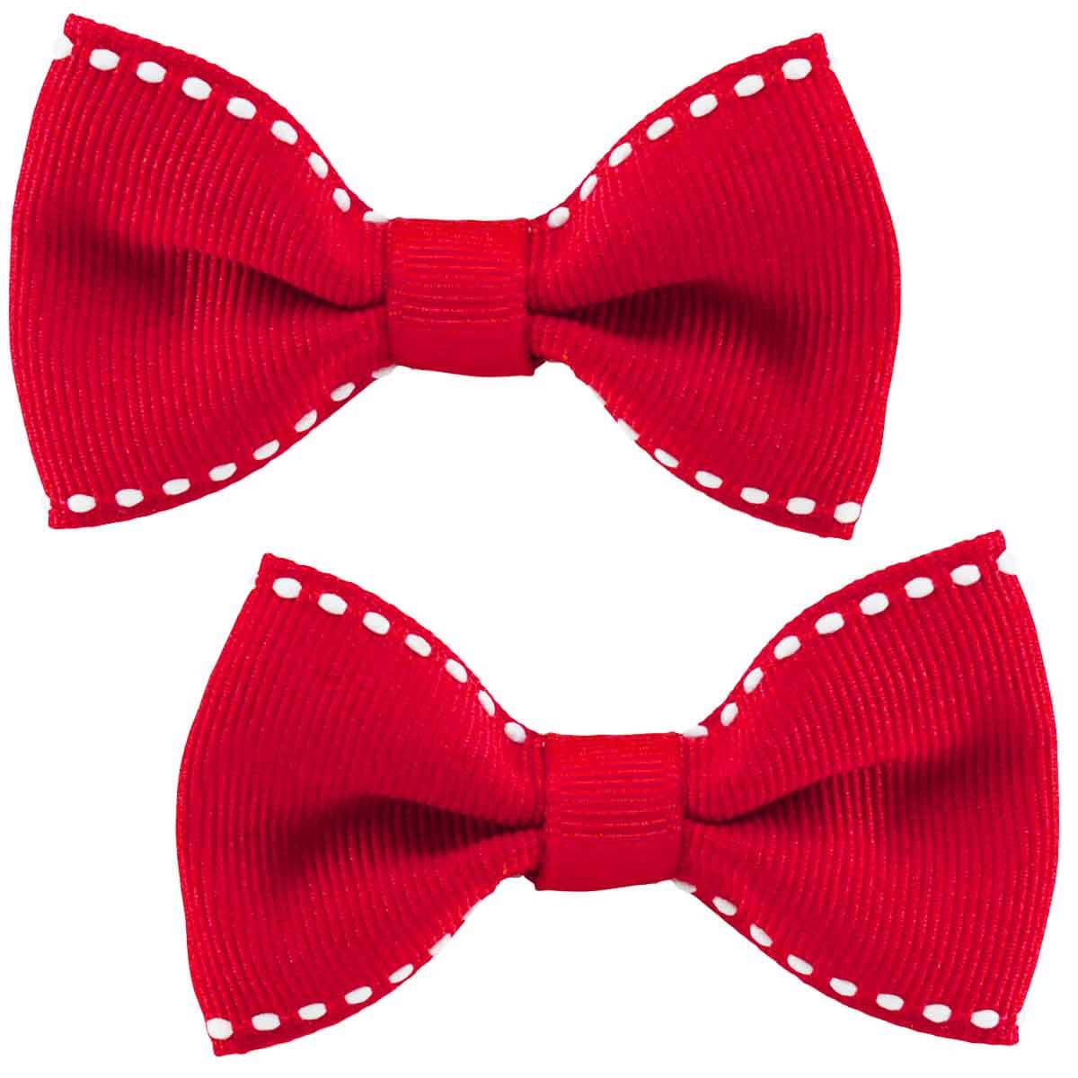 Set of Two Solid Colour Hair Clips - Red – Atomic Cherry