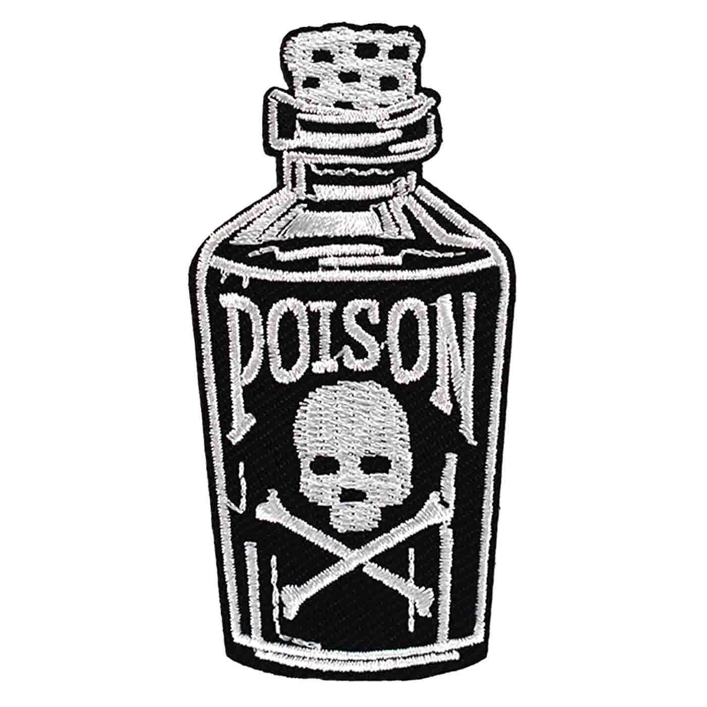 Poison Bottle Patch Iron On Embroidered Gothic Alternative Halloween ...